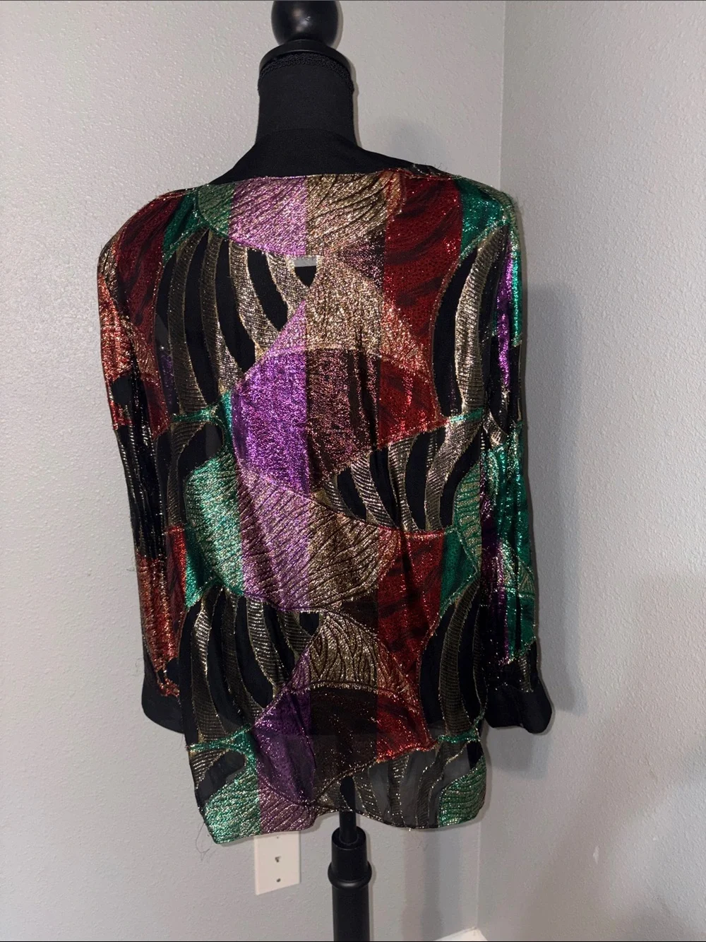 Jackets & Coats | Vintage 7s80s Metallic Lame Jacket Sz 12 Lg | Poshmark